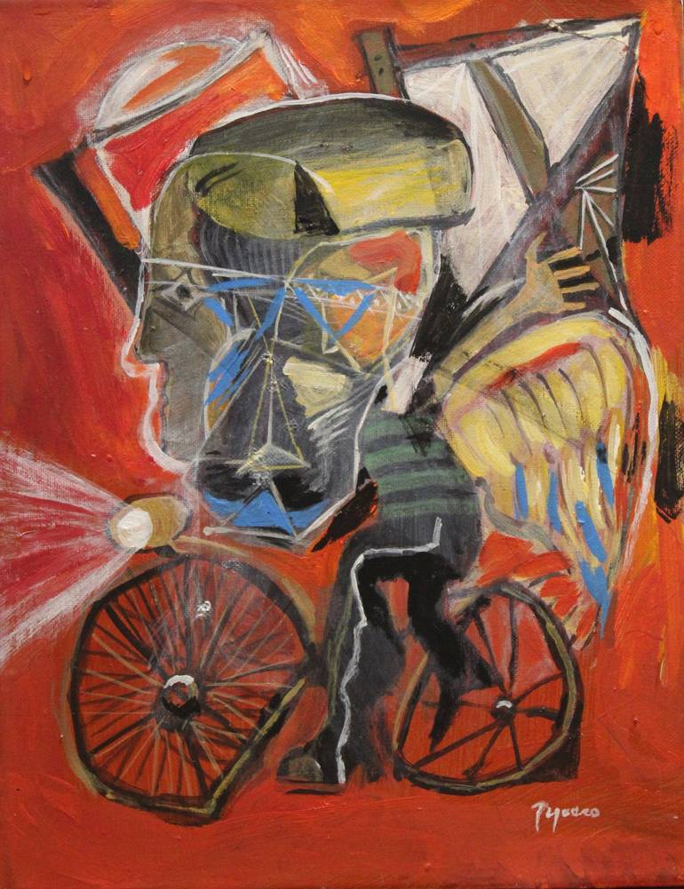 Studio for: Hot love delivery. Painting by Danilo Peguero | Saatchi Art