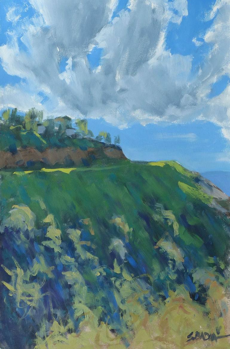 A sky Fryman Canyon Park Painting by Sébastien Badia | Saatchi Art