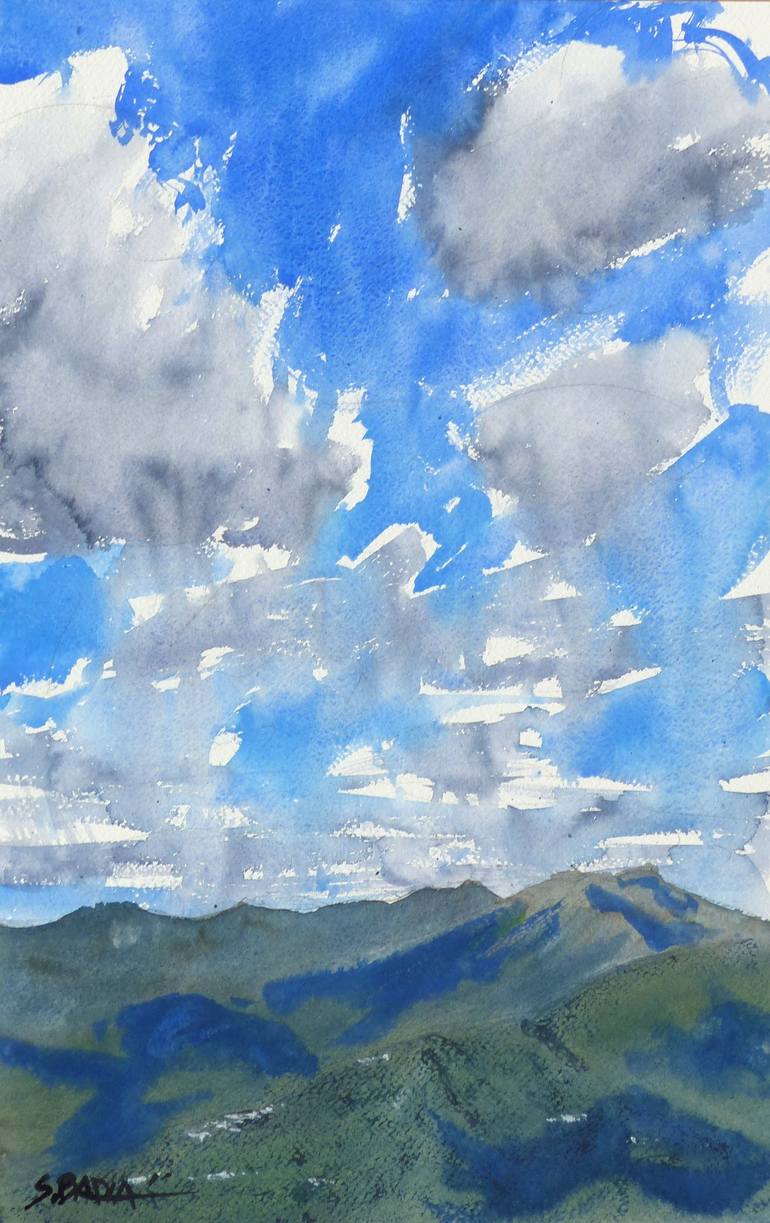 A sky in Italy Painting by Sébastien Badia | Saatchi Art