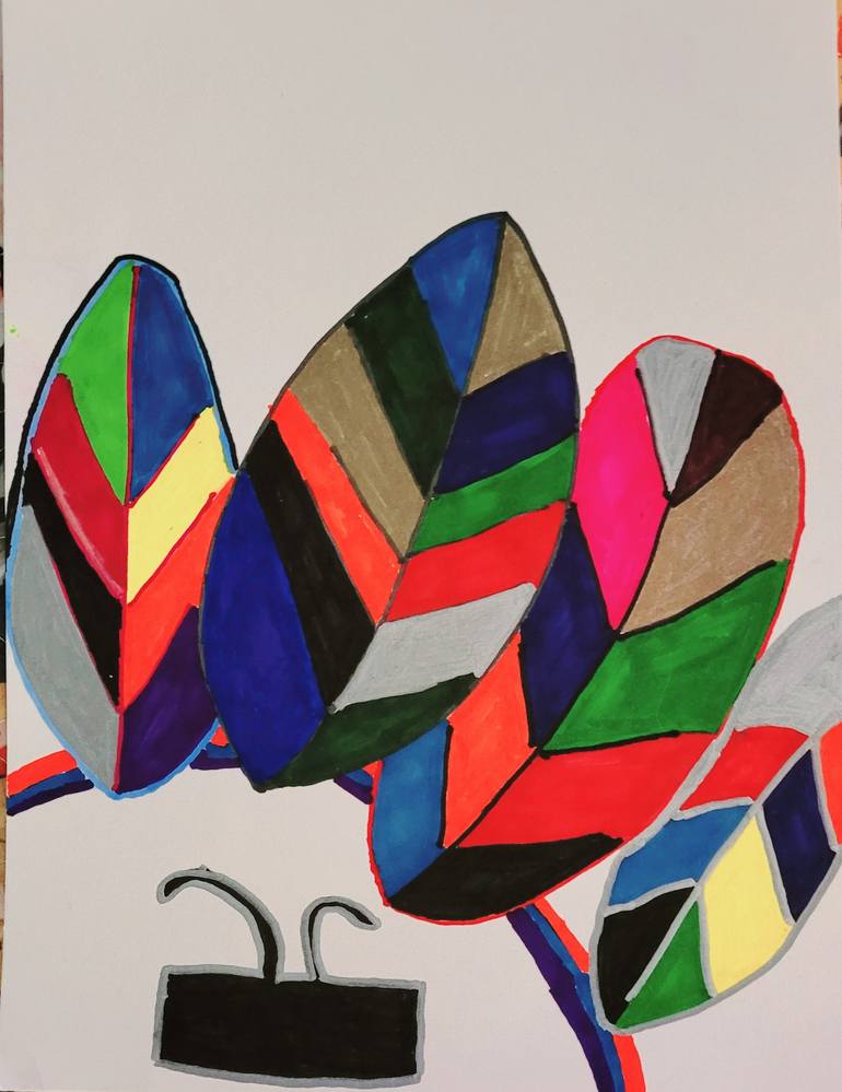 Colorful feathers Drawing by Bill Hester | Saatchi Art