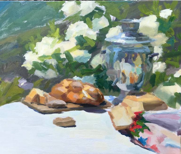 flowering pear Painting by Evelina Melnikova | Saatchi Art