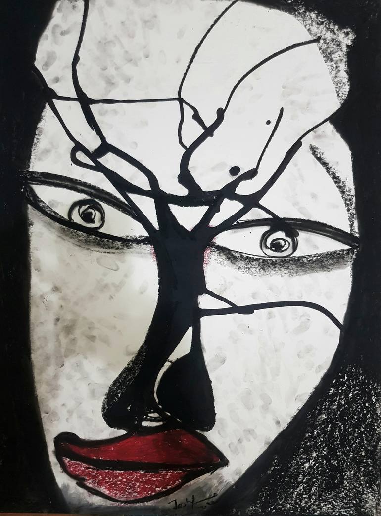 Thinker Painting by Tashfeen Rizwan | Saatchi Art