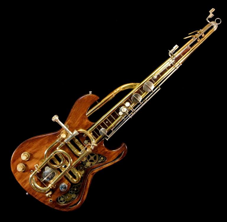 Air Guitar Sculpture by Brian Riegel | Saatchi Art