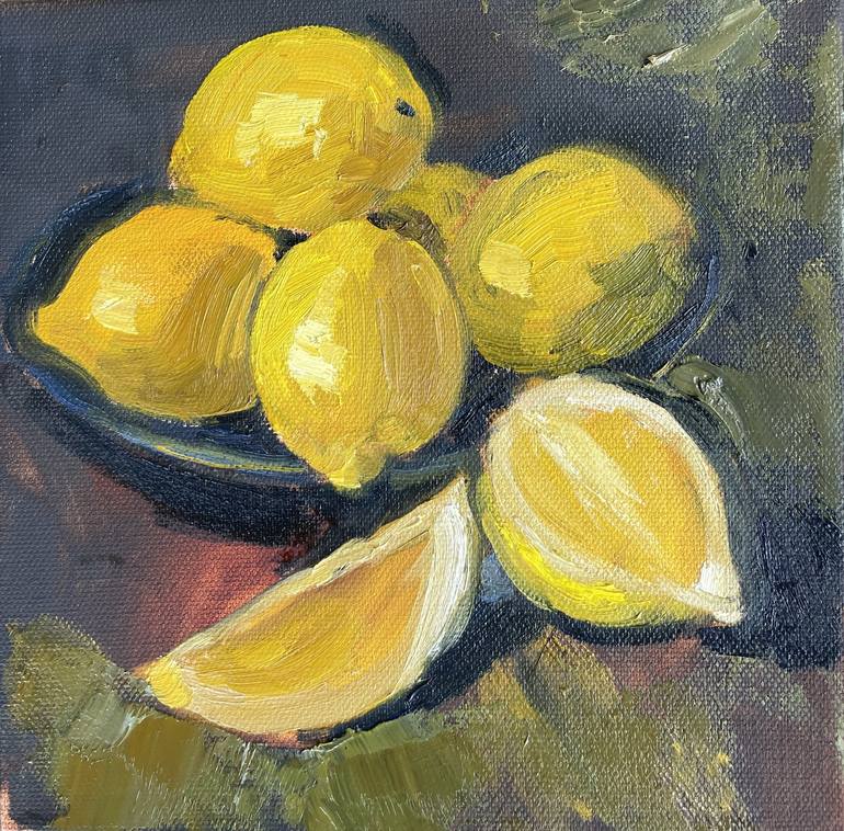 Lemons Painting by Kate S | Saatchi Art
