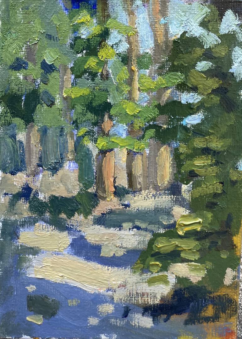 August forest Painting by Kate S | Saatchi Art