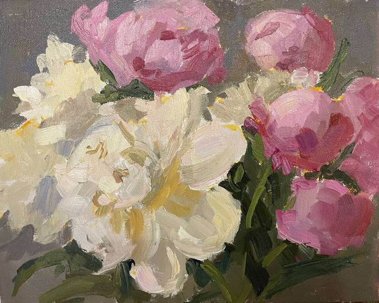 Peonies Painting by Kate S | Saatchi Art
