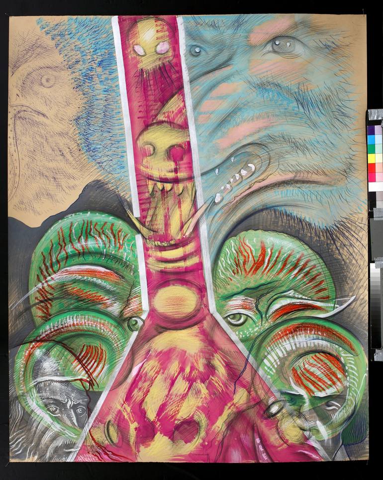 POSTER_8309 (Singapore 05) Drawing by Philipp Rukavishnikov | Saatchi Art