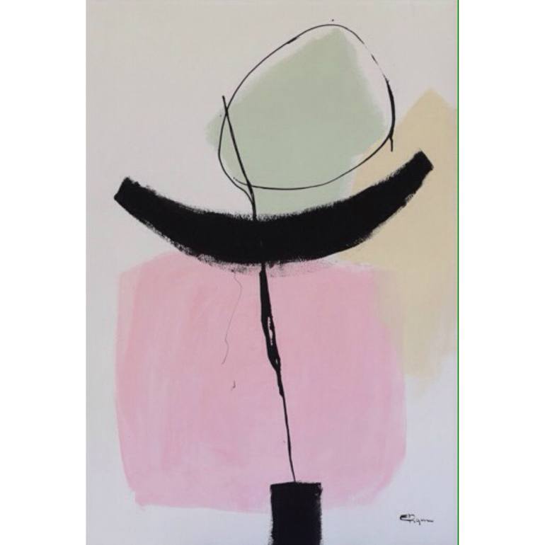 ABSTRACCION ROSA MENTA Painting by Elena Rodríguez López | Saatchi Art