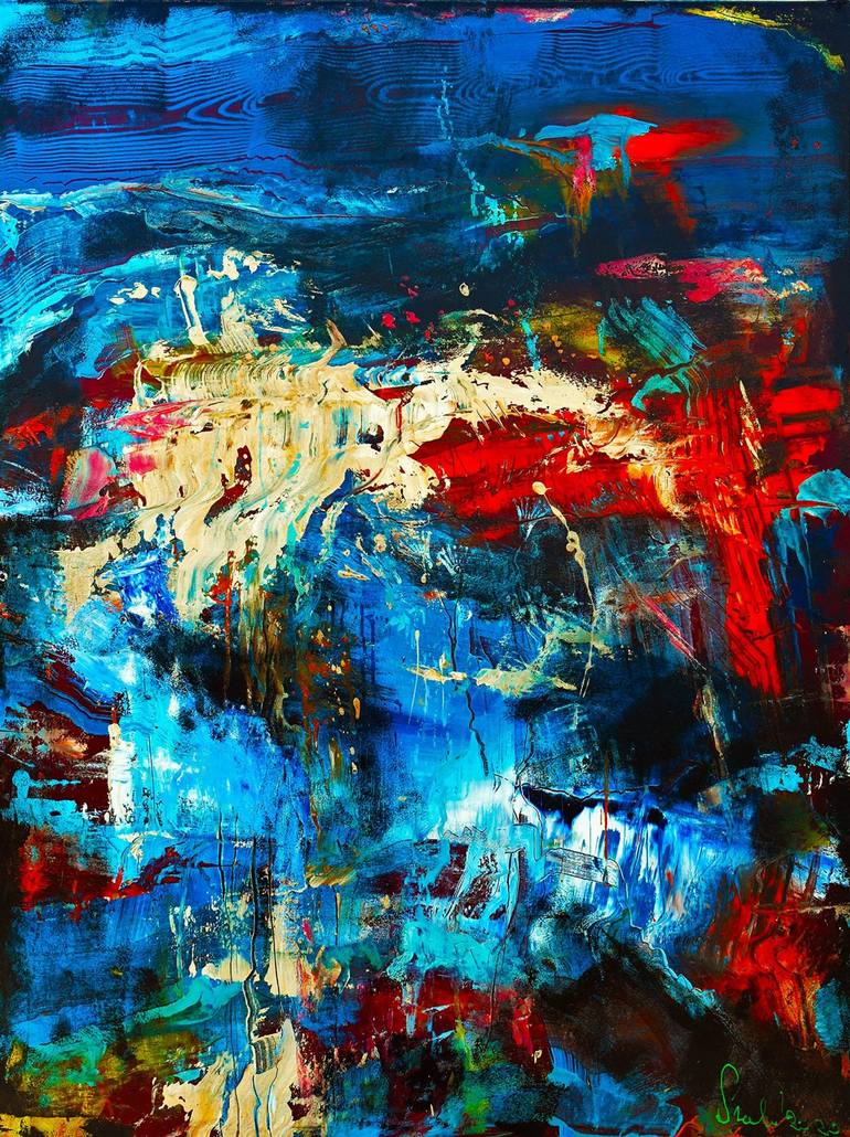 Cosmic journey Painting by Miklos Sabo | Saatchi Art