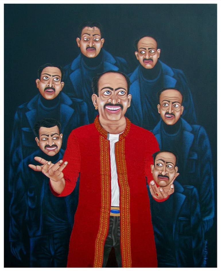 Prejudice of his own game Painting by Probal Ghosh | Saatchi Art