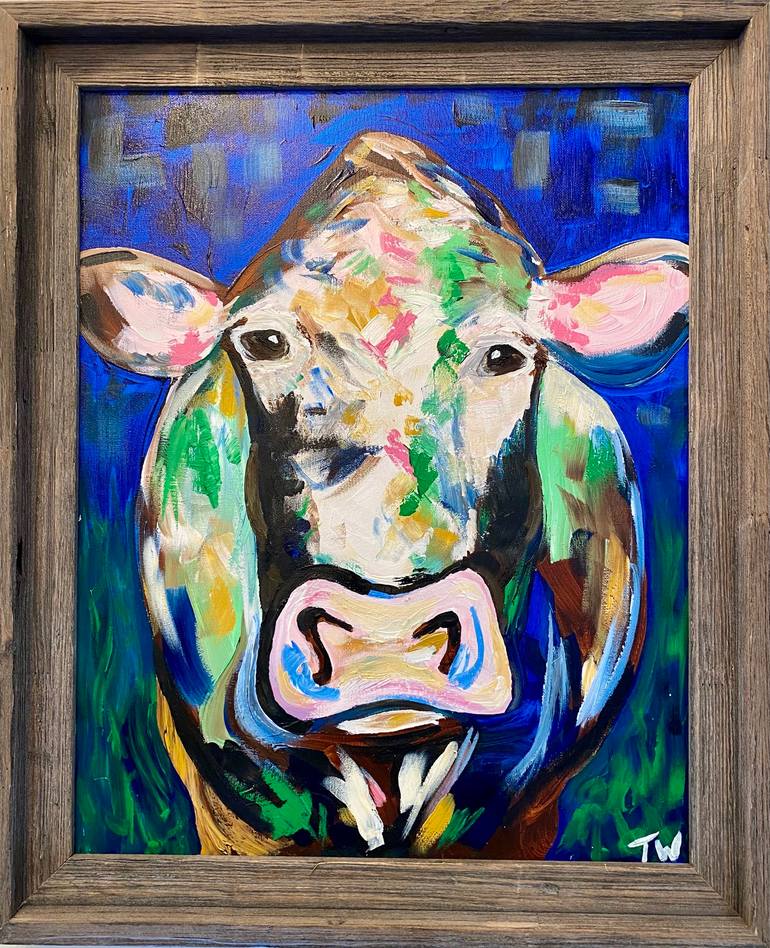 Lilly Cow Painting by Teri Iversen | Saatchi Art