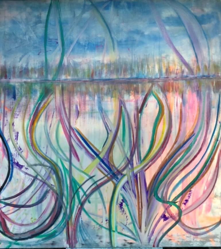 Through The Reeds Painting by steven mills | Saatchi Art