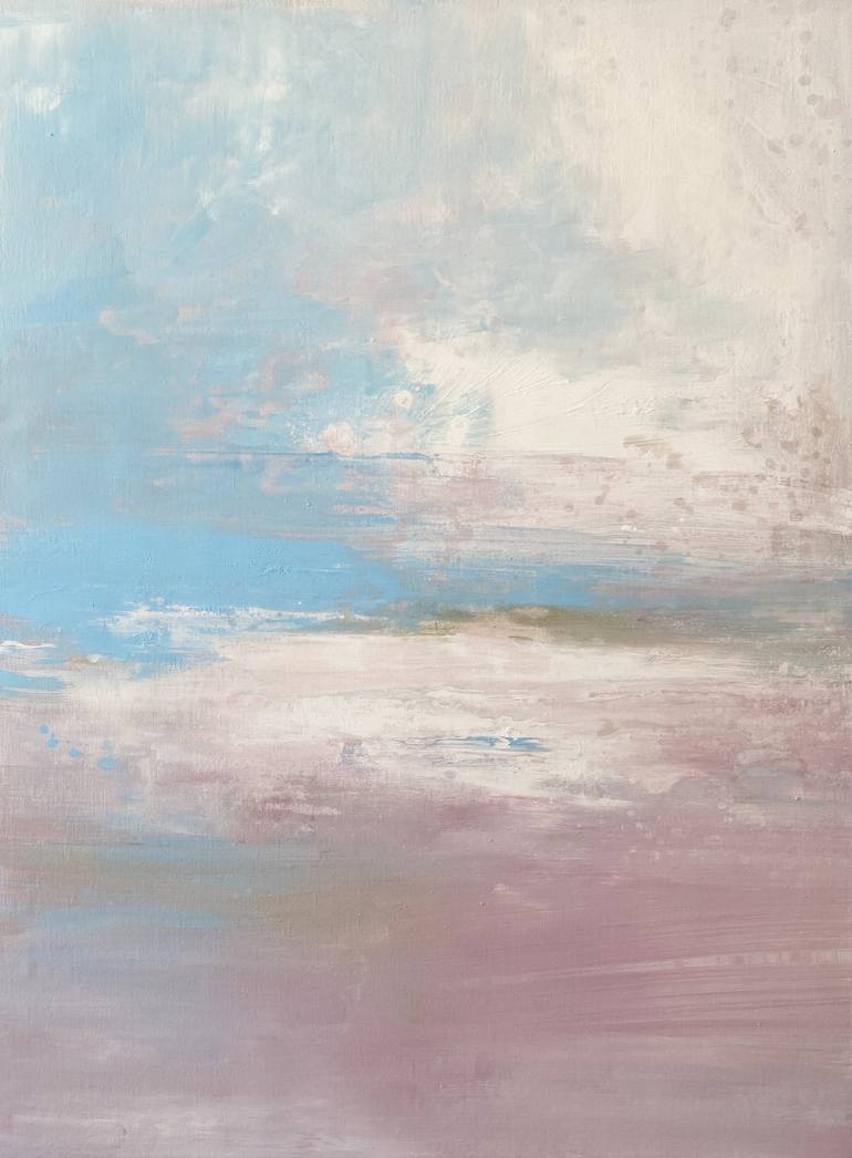 Windswept Pastel Pink Painting by Kathleen Rhee | Saatchi Art