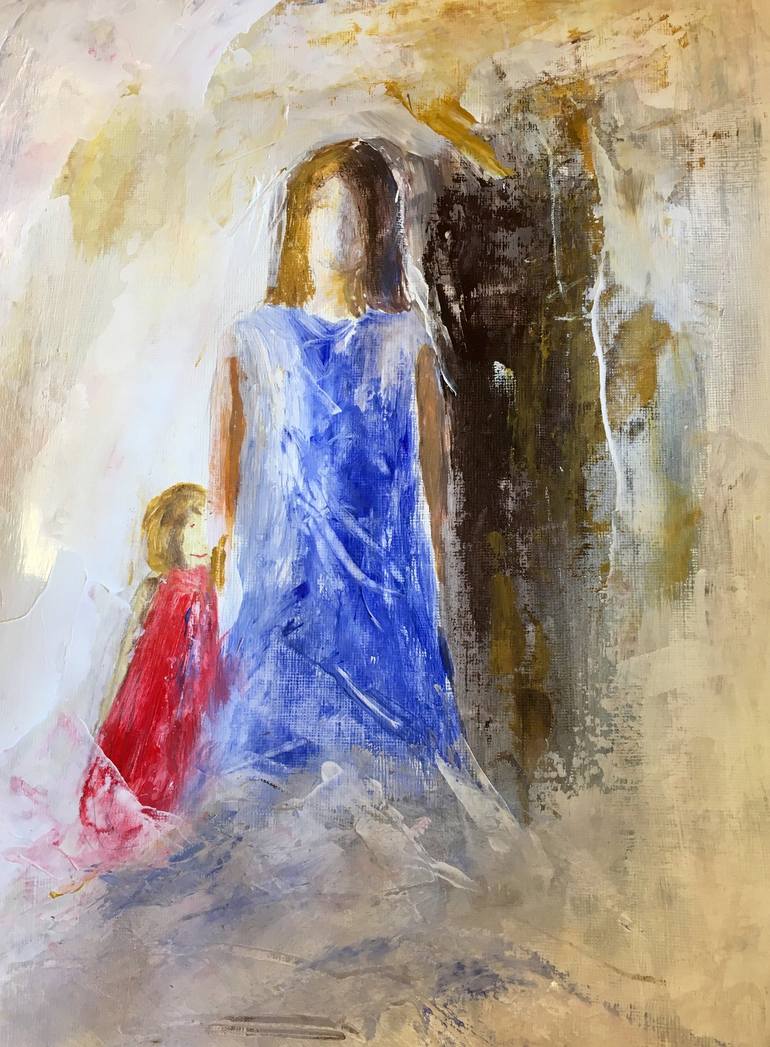 Mother and child Painting by Gunilla Tuvin | Saatchi Art