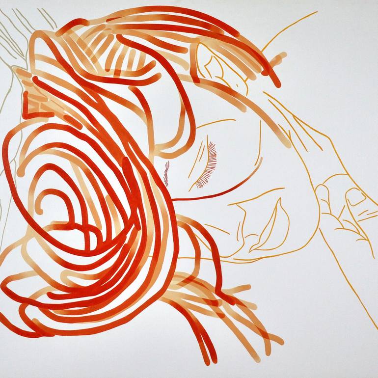 Asleep In Line Painting by Exaël Gallery | Saatchi Art