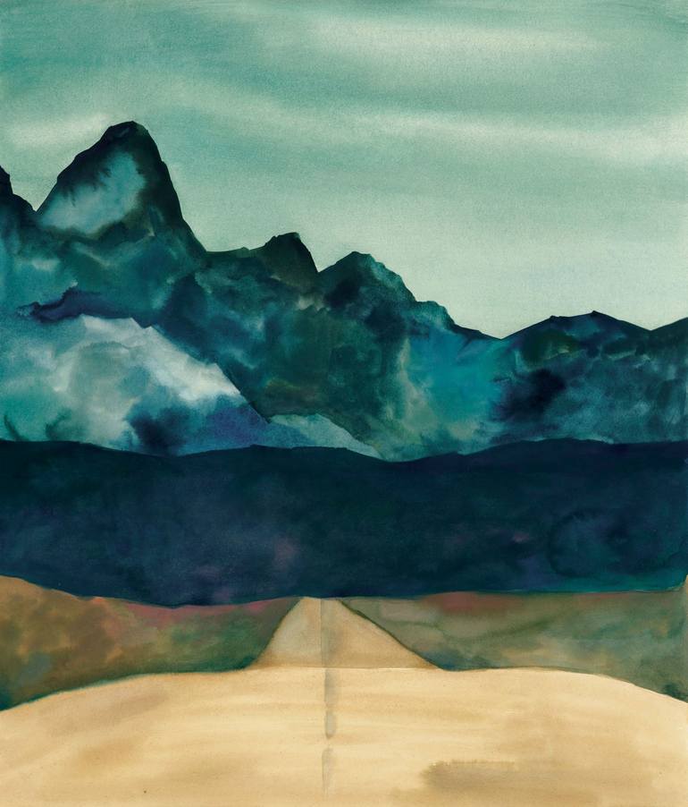 Blue Mountain Painting by Flavia Cuddemi | Saatchi Art