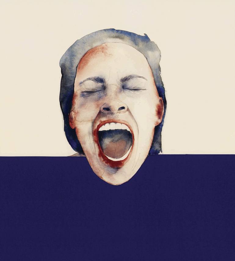 the scream Drawing by Flavia Cuddemi | Saatchi Art