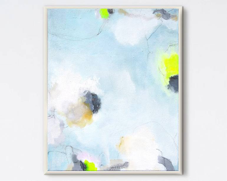 Yellow Neon Abstract Painting, Sweet Morning Painting by Neon Mary ...