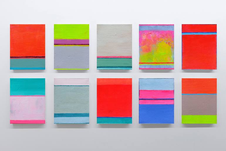 Red Neon Pink Abstract Painting, Poems of Emotions Painting by Neon ...