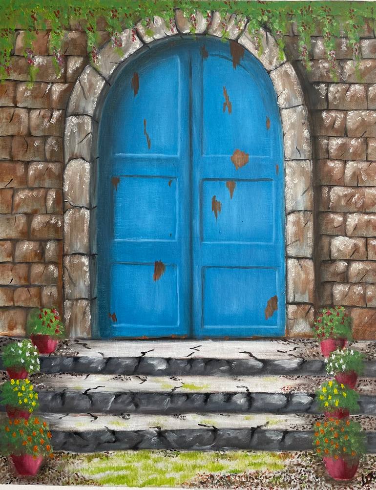 Closed Door Painting by Liju Jacob | Saatchi Art