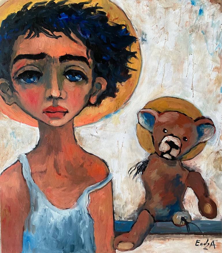 My childhood Painting by Gevorg Endza Babakhanyan | Saatchi Art