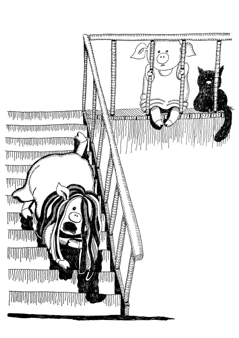 Parody of horror Ju-on Painting by SOmariia SO | Saatchi Art