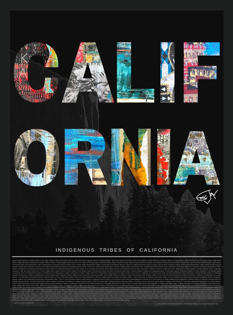 California water-color print signed and numbered Printmaking by ERIC ...