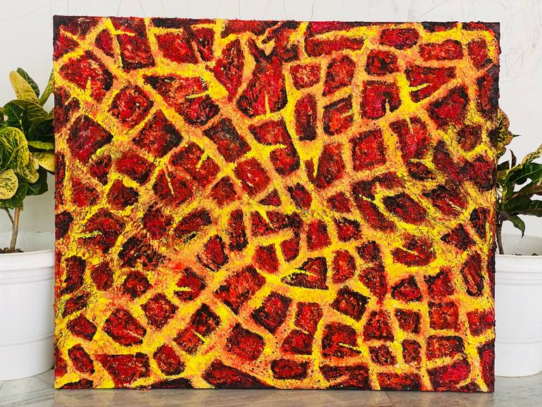 Floating lava Painting by Rafiyal Ansari | Saatchi Art