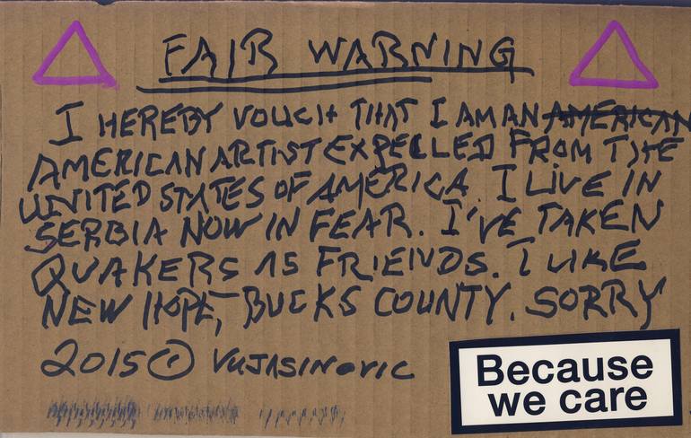 I am not AN American. I am THE American artist. Collage by Milos ...