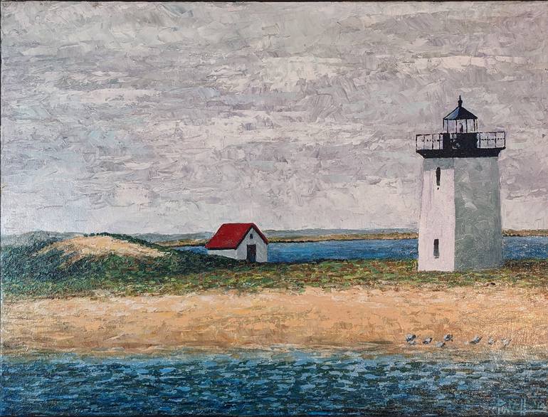 Birds on the Beach Painting by Richard Powell | Saatchi Art