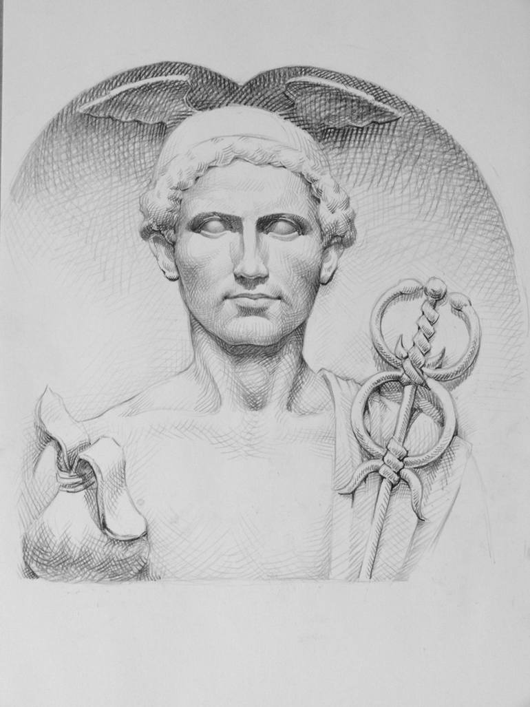 Mercurius Drawing by Nik Golder | Saatchi Art