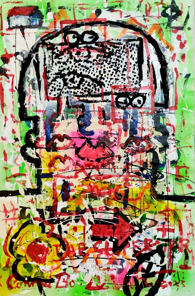 Picassofication and Hybridpointillism Eyes Painting by Conrad Bo ...