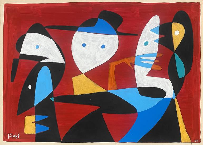 Personajes discutiendo Painting by Enrique Pichardo | Saatchi Art