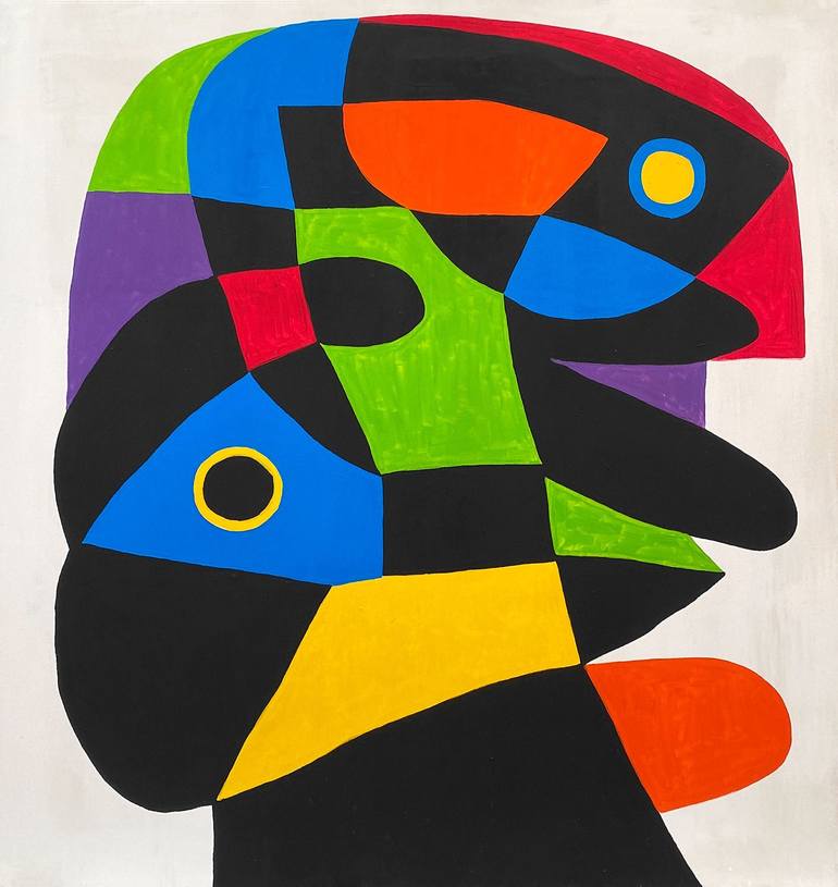 Retrato en fondo blanco Painting by Enrique Pichardo | Saatchi Art