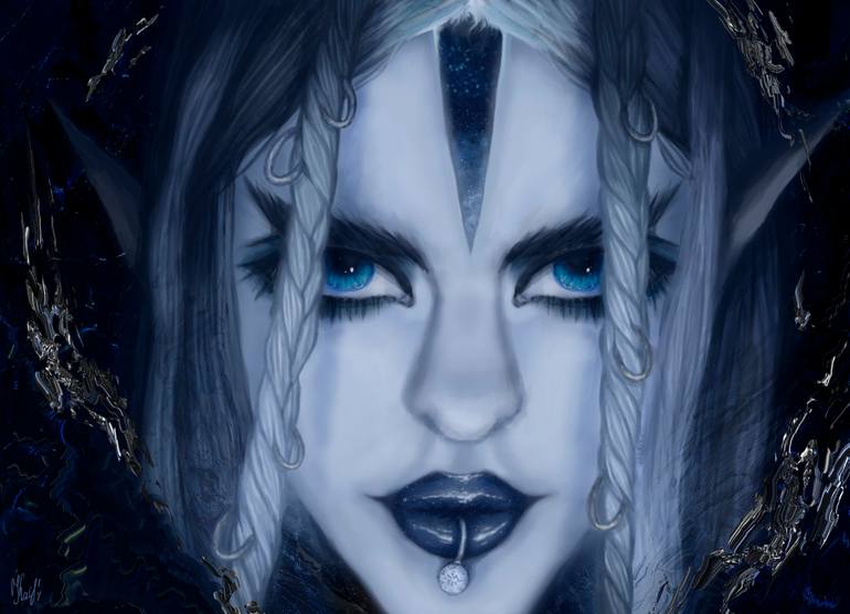 Dark Elf Drawing by Mertve Sonce | Saatchi Art
