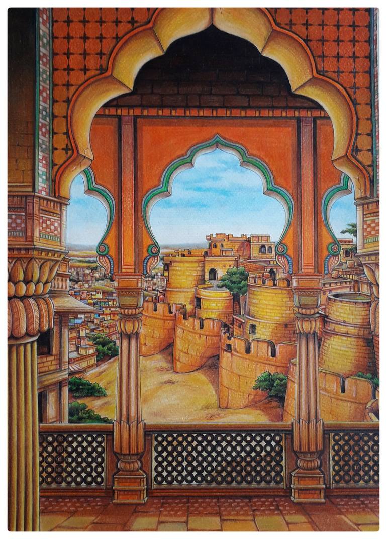 City of palaces 2 Painting by jaydeep ghosh | Saatchi Art