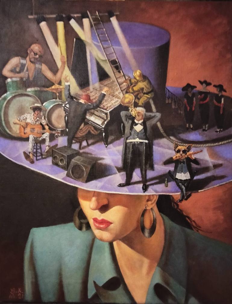 Женщина-джаз Painting by Valeriy Belenikin | Saatchi Art