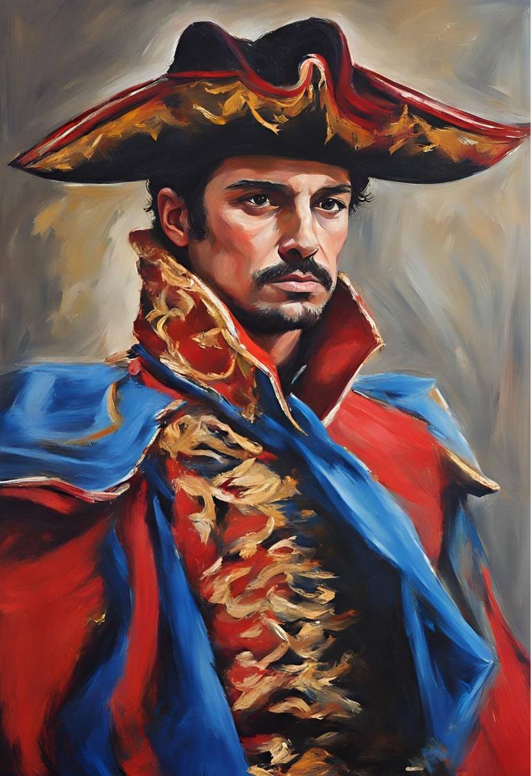 Spanish Matador In Full Costume. Acrylic Portrait Painting Painting by ...