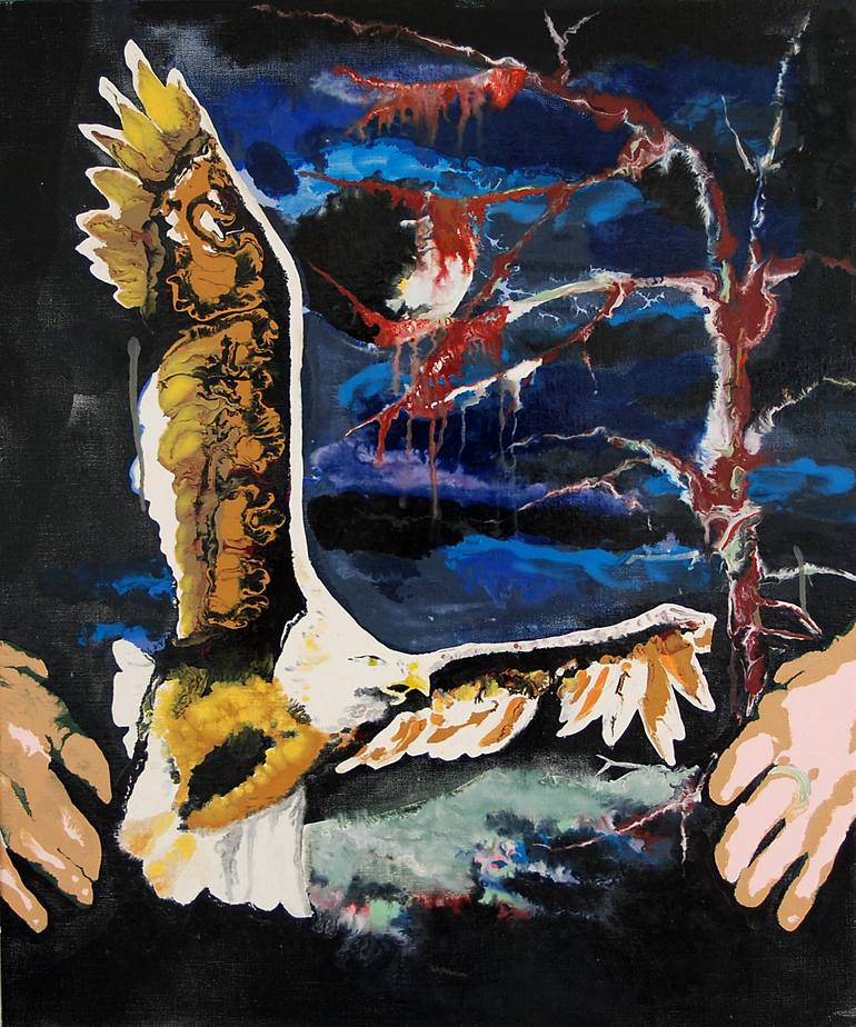 My Favorite Shirt (Moon) Painting by Alex Jacobs | Saatchi Art