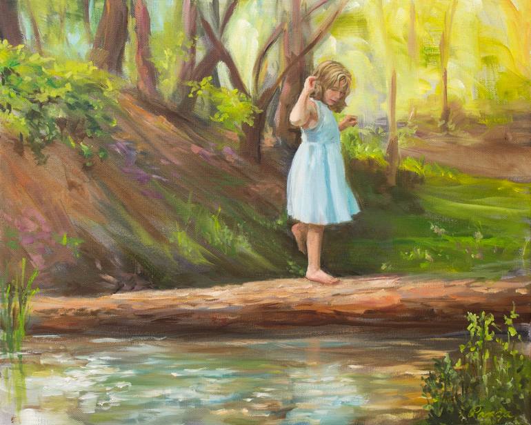 Crossing the Stream Painting by Christopher Panza | Saatchi Art