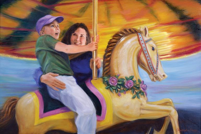 The Carousel Painting by Christopher Panza | Saatchi Art