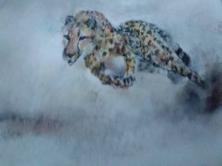 TURN FOUR GETS THE BLACK AND WHITE CHECKER! Painting by HRH Carolyn ...