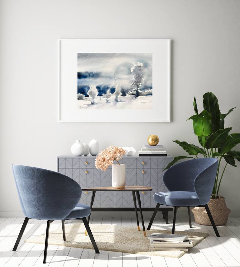 Magical winter Painting by Lida Khomyakova | Saatchi Art