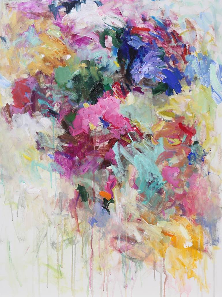 colorful abstract Painting by Heun Oak Kim | Saatchi Art