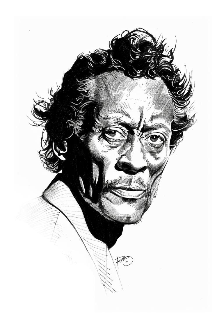 Chuck Berry Drawing by Peter Farago | Saatchi Art