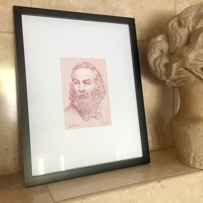 Walt Whitman Drawing by Peter Farago | Saatchi Art