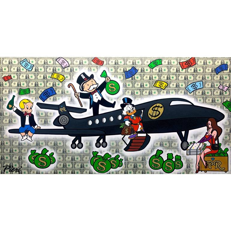 Plane Edition by Pieri Painting by Pieri Gallery | Saatchi Art