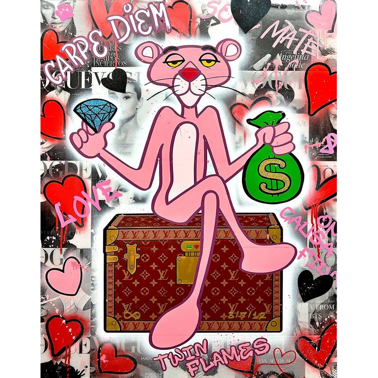 Pink Panther Edition by Pieri Painting by Pieri Gallery | Saatchi Art