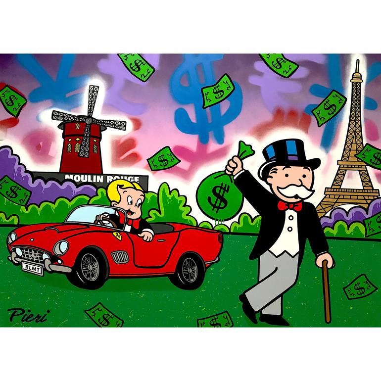 Monopoly & Richie Rich Paris Edition by Pieri Painting by Pieri Gallery ...