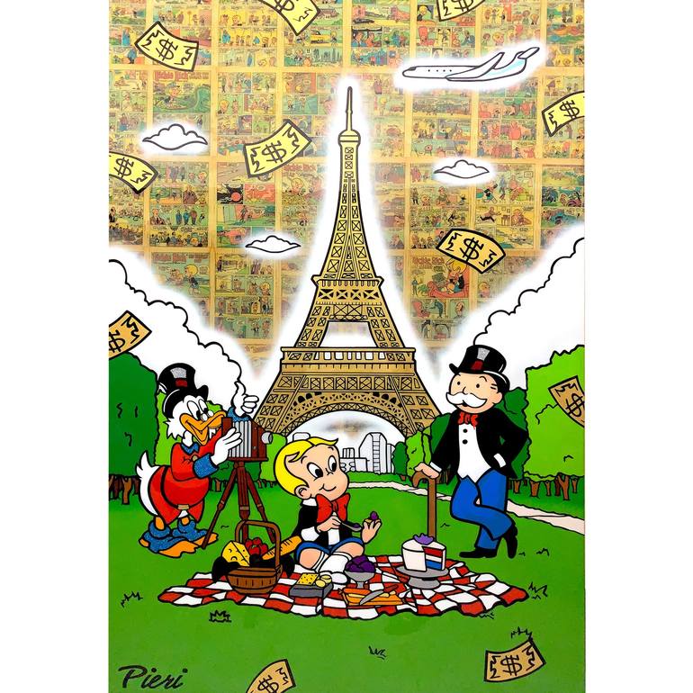 Picnic in Paris Edition by Pieri Painting by Pieri Gallery | Saatchi Art